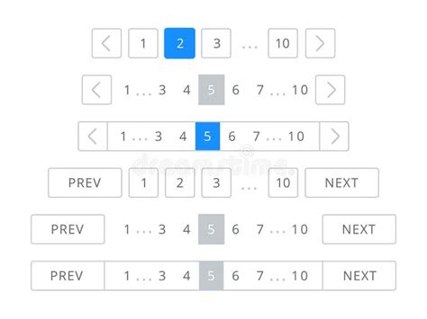 Pagination Bars Stock Illustrations 92 Pagination Bars Stock
