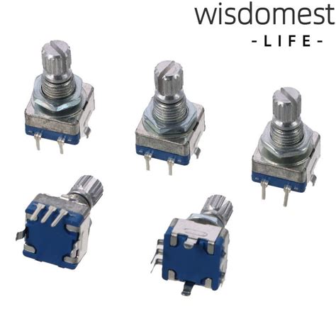 Wisdomest1 Rotary Encoder Code Switch Ec11 Digital Wide Application 15mm Shaft Potentiometer