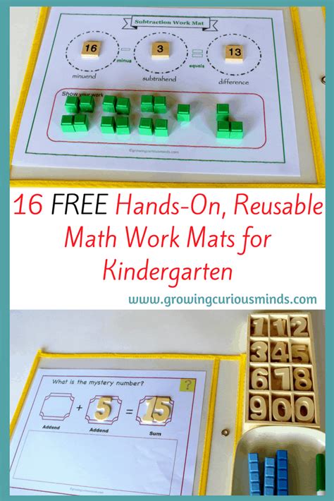 Kindergarten Math Work Mats Homeschool Printables For Free