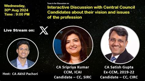 Satishgupta Caguptasatishkumar Icai Icaielections2024 Leadershipmatters