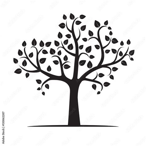 Vector Illustration Of Tree Stock Vector Adobe Stock