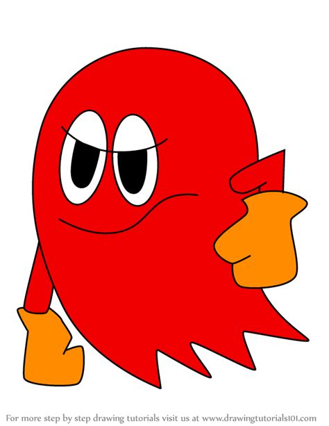 How To Draw Blinky From Pac Man Pac Man Step By Step