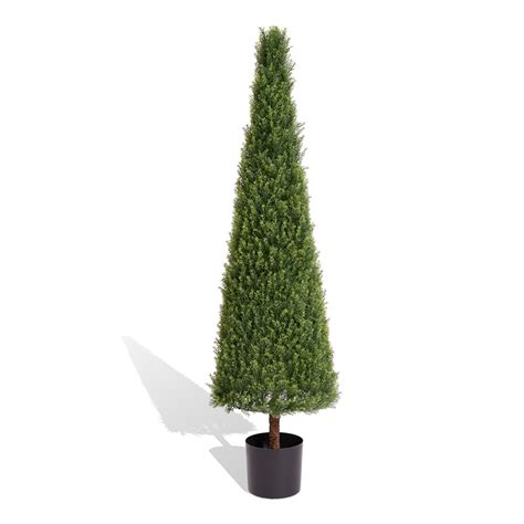 5ft Conical Topiary Cedar Trees Artificial Outdoor Lifelike Faux
