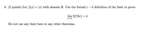 solved 5 ﻿points ﻿let f x x ﻿with domain r ﻿use the