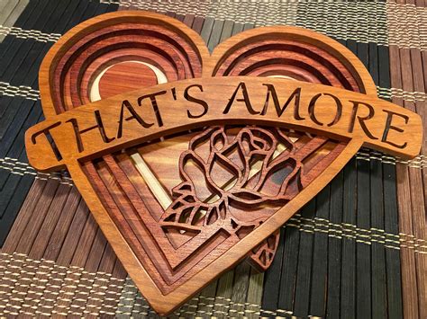 Amore Heart Layered 3d Scroll Saw Patternvalentines T Laser Cnc Pdf