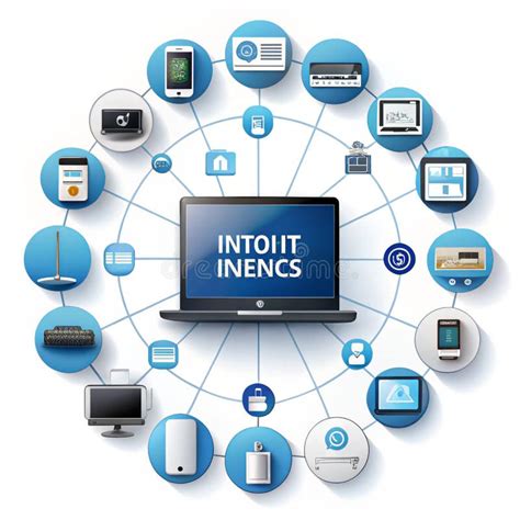 The Internet Of Things Iot Connecting Devices For A Smarter Futur Stock Illustration
