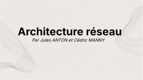 Architecture Réseau