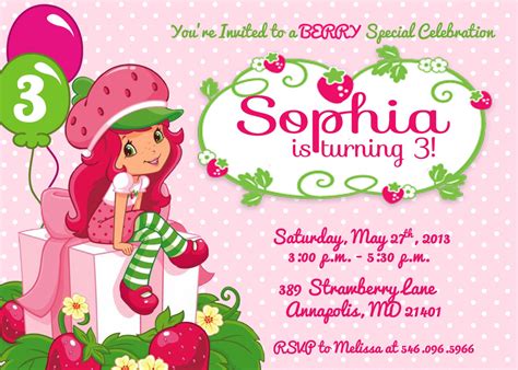 Strawberry Shortcake Invitations At Mario Anderson Blog