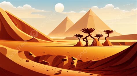 Desert Minimalist Cartoon Background Desert Cartoon Sand Background