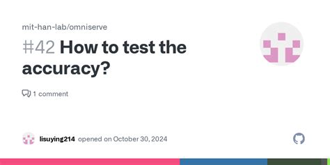 How To Test The Accuracy · Issue 42 · Mit Han Labqserve · Github