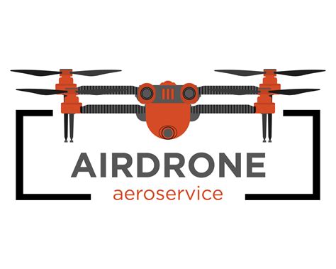 Drone Logo In Realistic Style Quadcopter With Camera Colorful Png
