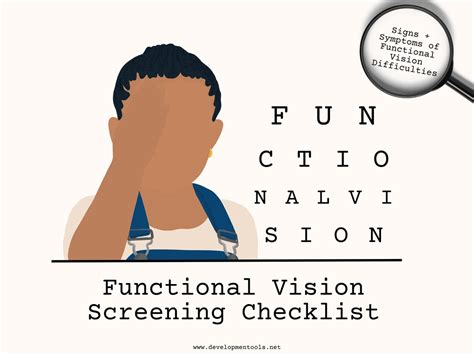 Functional Vision Screening Checklist Visual Processing Screen