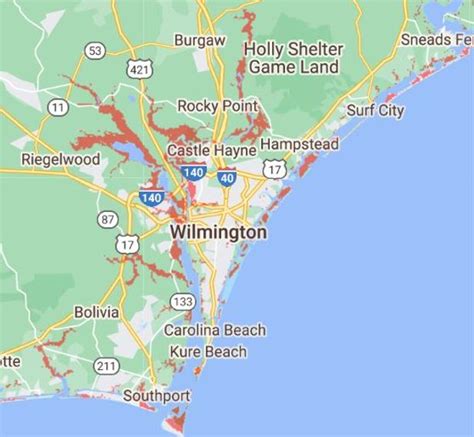 Wilmington Sc Map Of Cities Downtown Development District