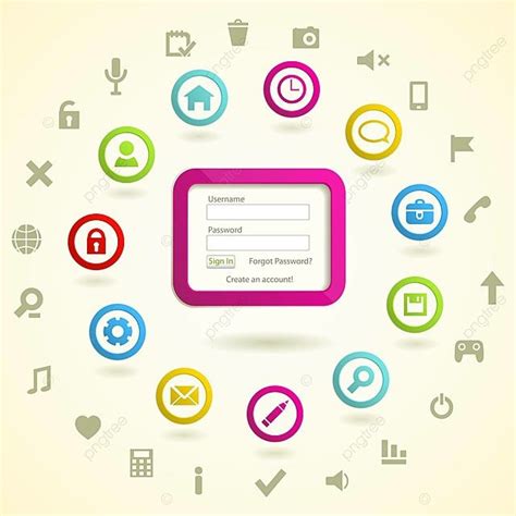 Web Design Elemets Phone Data Interface Vector Phone Data Interface
