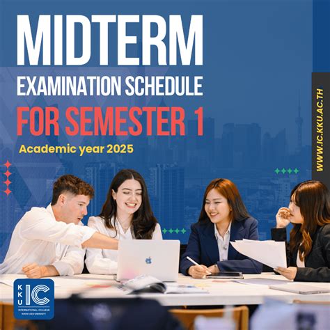 Midterm Examination Schedule For Semester 1 Academic Year 2025 Kkuic