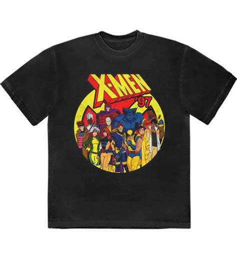 Marvel Comics X Men 97 Assemble Circle Black T Shirt Merchoid
