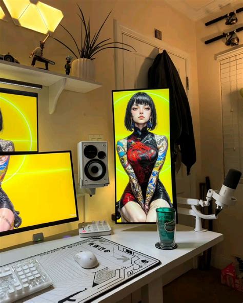 Yellow Gaming Pc Setup Aesthetic Killswitch242 Computer Desk Setup