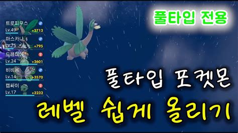 풀타입 포켓몬 스토리 진행하면서 빠르게 레벨 업 시키는 방법 체육관 깨기 전 Youtube