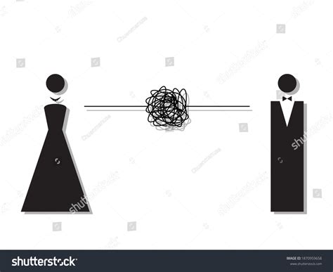 Bad Communication Couple Complicated Relationship Man Stock Vector Royalty Free 1870959658