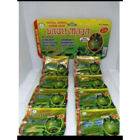 Jual Daun Maja Kapsul Herbal Asam Urat Original Shopee Indonesia