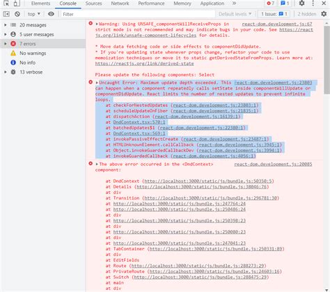 Maximum Update Depth Exceeded DndContext Issue Clauderic Dnd Kit GitHub
