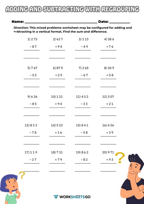 Adding And Subtracting Polynomials Worksheet Easy