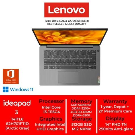Jual Lenovo IdeaPad ITL FTID Core I G GB GB FHD W OHS Di Seller Super Laris