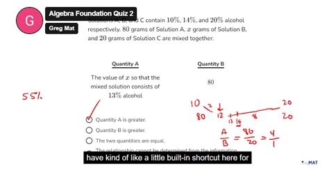 Algebra Quiz 2 Gre Quant Problem Solving Greg Mat Community Forum