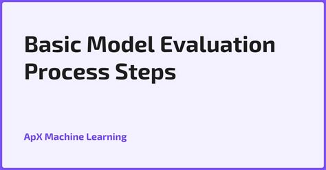 Basic Model Evaluation Process Steps