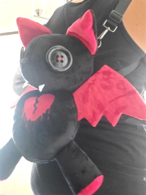 Sold Out Red And Black Bitey Bat Plush Backpack 013 Venom Doll Plushies