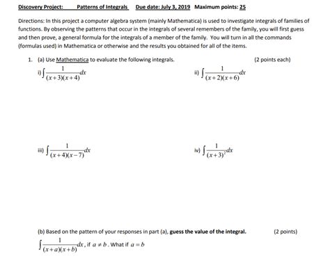 Solved Due Date July 3 2019 Discovery Project Patterns Of