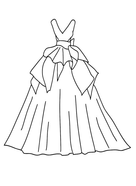 Printable Dresses Coloring Pages Pl