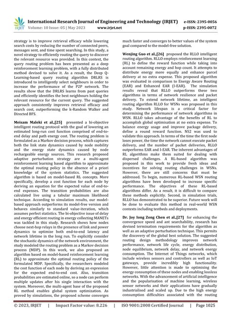 Survey On Optimization Of Iot Routing Based On Machine Learning Techniques Pdf