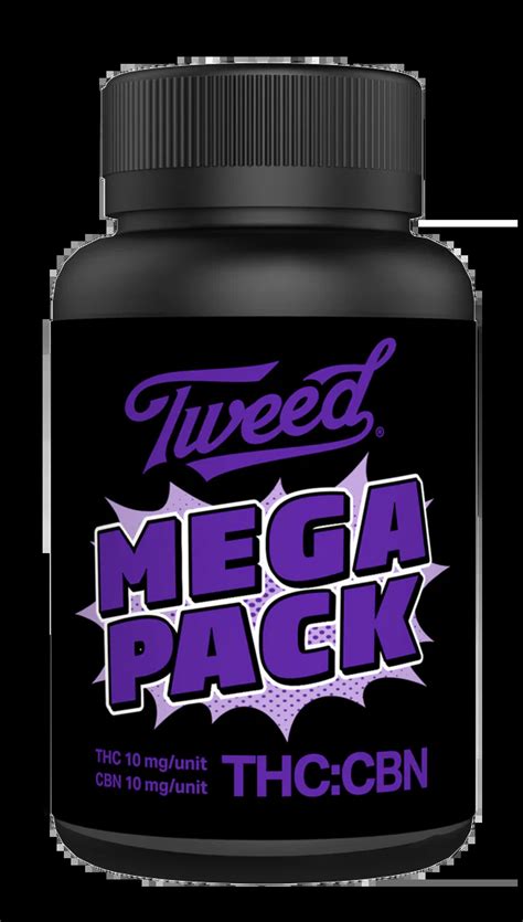 Tweed Mega Pack Thccbn Soft Gels 100x10mg Up In Sky Cannabis