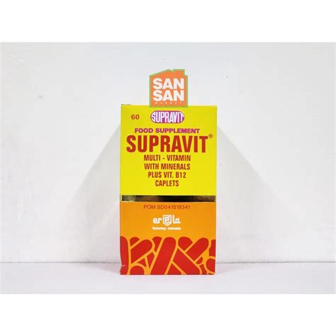 Jual Supravit Multivitamin And Mineral Isi 60 Shopee Indonesia