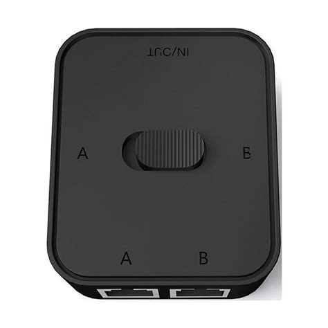 2 Port Rj45 Lan Cat6 Network Switch Selector 1000mbps In 1 Out 1 Out Internal External Switcher