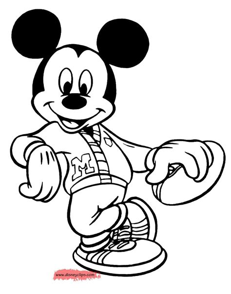 Mickey Mouse Football Coloring Pages