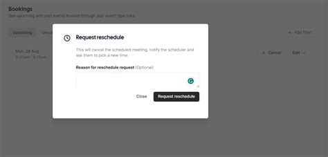 Bookings Request Reschedule Dialog Popup Design Issue · Issue 10975 · Calcom · Github