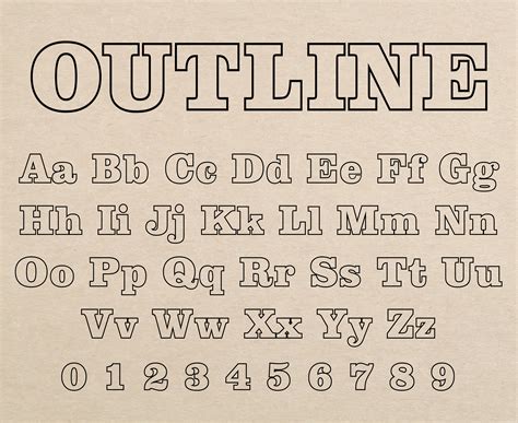 Block Outline Font
