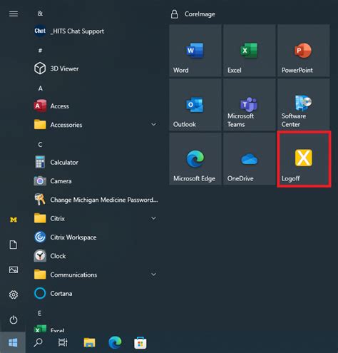intune managed coreimage new start menu michigan medicine help