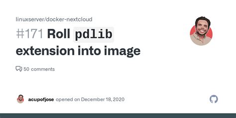 roll `pdlib` extension into image · issue 171 · linuxserver docker