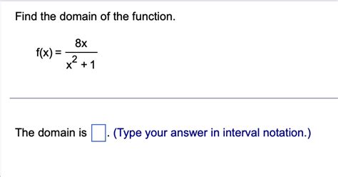 Solved Find The Domain Of The