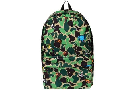 Bape Abc Milo All Friends Large Backpack Ss25 Green Ss25 Us