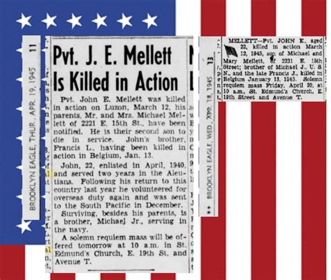 Mellet Francis J “frank” Ww2 Gravestone