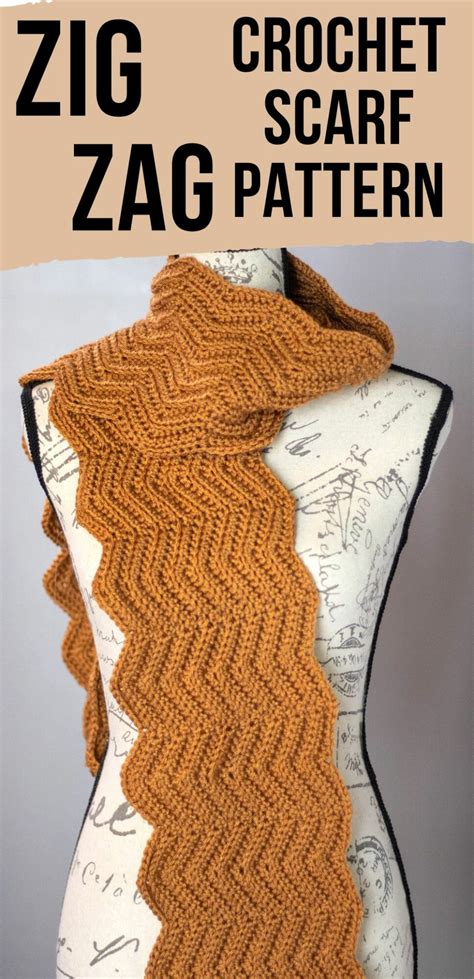 Zig Zag Crochet Scarf Pattern First The Coffee Crochet