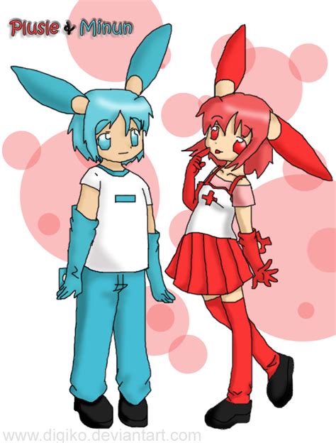 Plusle And Minun By Digiko On Deviantart