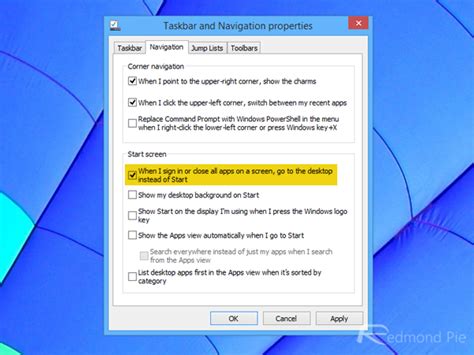 How To Boot To Desktop In Windows Instead Of Start Screen Redmond Pie