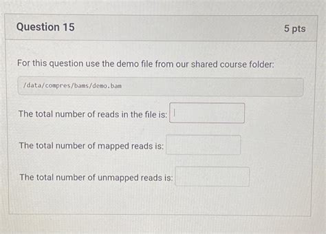 Solved Question For This Question Use The Demo File From Chegg