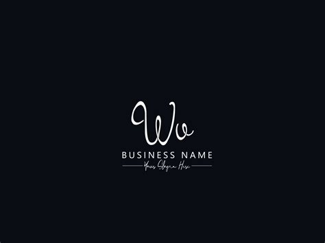 Luxury Wv Logo Image Unique Wv Signature Logo Letter Vector Stock
