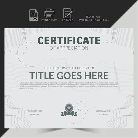 Premium Vector Vector Certificate Template Design